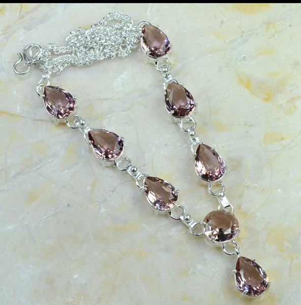 silver, peach quartz – Dazzy Bling